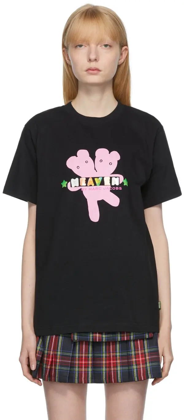 Marc Jacobs Black Heaven Graphic T-Shirt - 001 Black | Editorialist